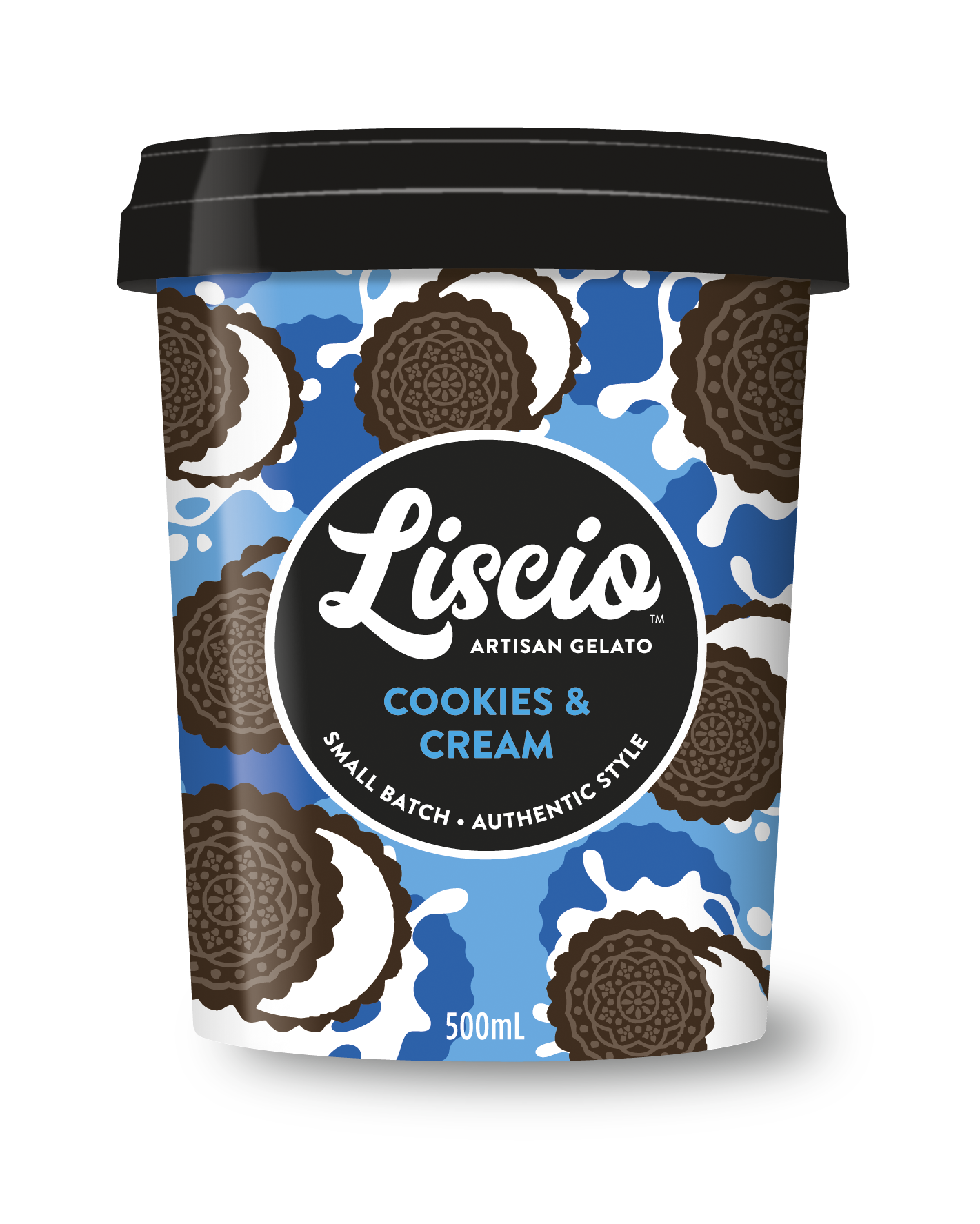 Liscio Cookies & Cream Gelato 6x500ml – Bellco